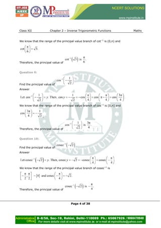 Chapter 2 inverse_trigonometric_functions | PDF | Free Download