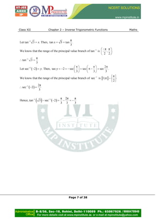 Chapter 2 inverse_trigonometric_functions | PDF | Free Download