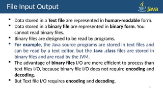 chapter 2(IO and stream)/chapter 2, IO and stream | PPTX | Programming Languages | Computing