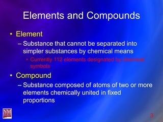 Chem 111 Chapter 2: Ions atoms and molecules | PDF