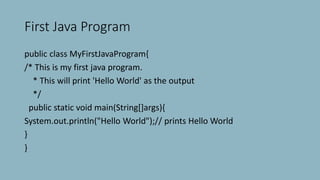 Chapter 2 java | PPT