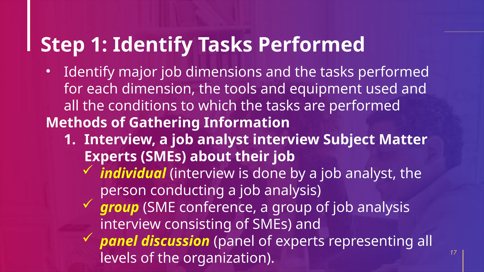 Chapter 2 Job Analysis and Evaluation - Industrial/Organizational ...