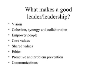 Chapter 2 leadership | PPT
