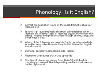 Chapter 2 learning about language structure | PPT