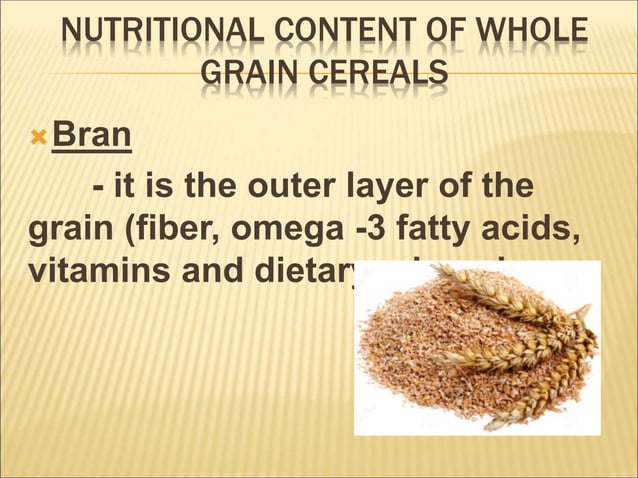 Chapter 2 lesson 1 preparing cereal dishes | PPTX | Healthy Cooking and ...