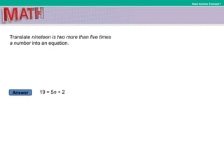 (8) Lesson 2.3 - Write Two-Step Equations | PPTX