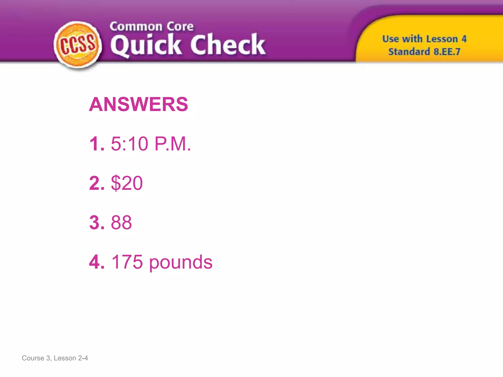(8) Lesson 2.4 - Solve Equations with Variables on Each Side | PPTX