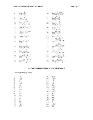 Chapter 2(limits) | DOC | Physics | Science