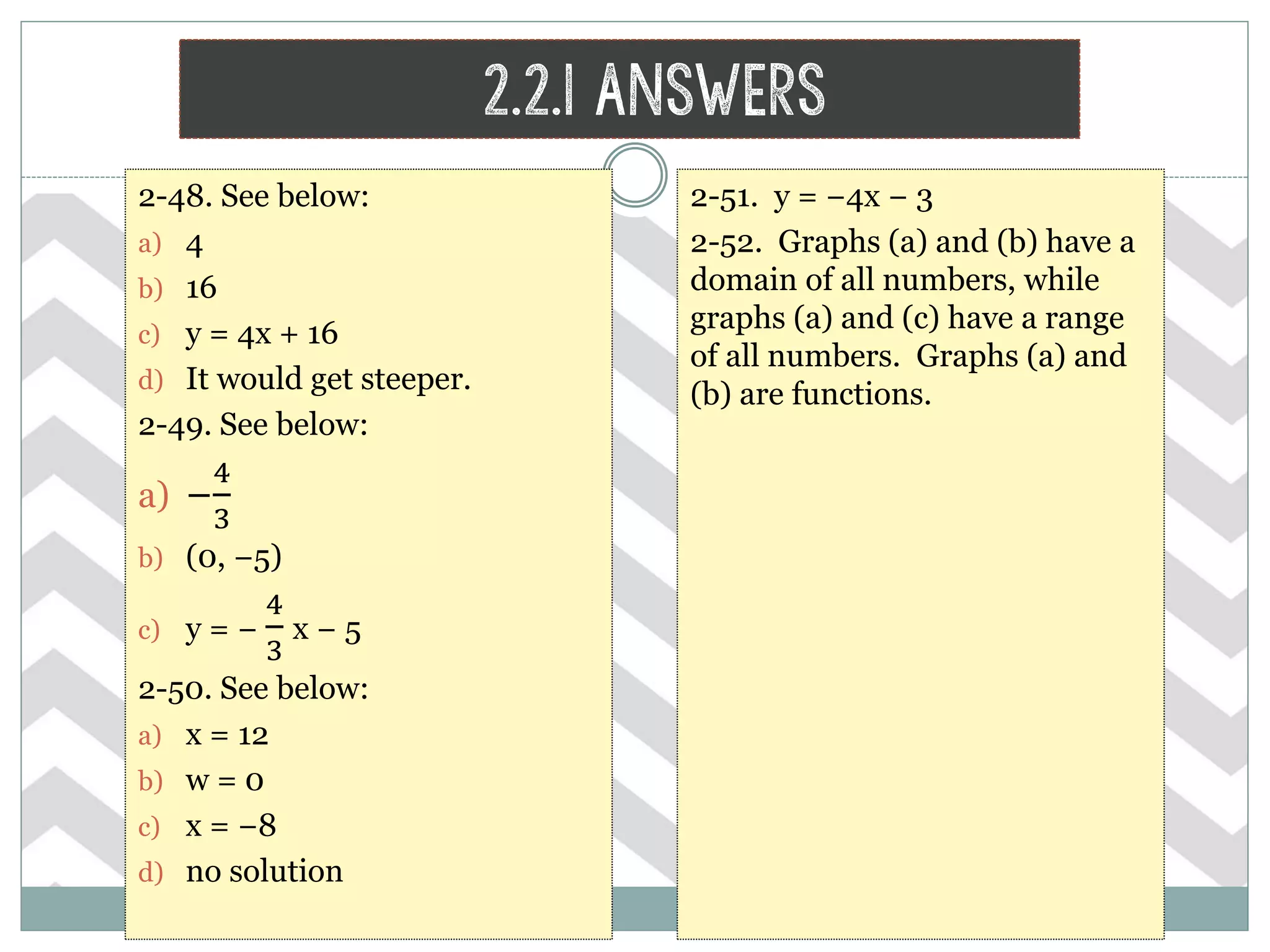 Chapter 2 Linear Functions | PPT
