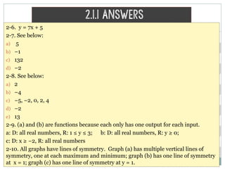 Chapter 2 Linear Functions | PPT