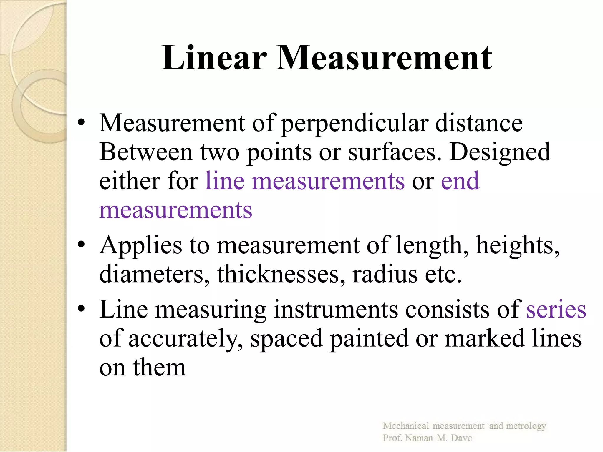Linear measurements | PDF