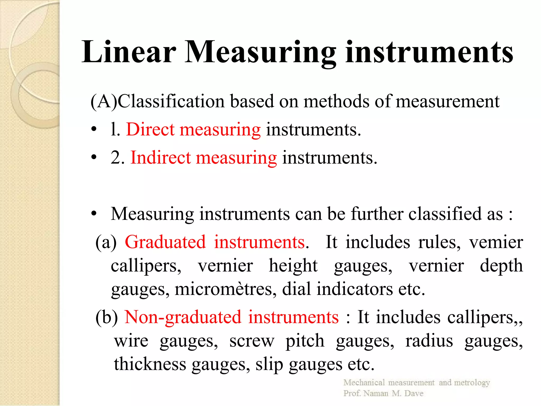 Linear measurements | PDF