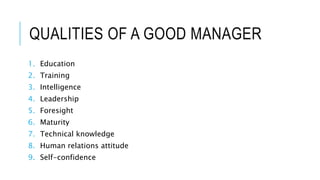 Chapter 2 managerial skills | PPTX