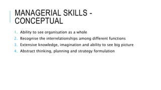 Chapter 2 managerial skills | PPTX