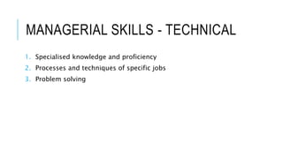Chapter 2 managerial skills | PPTX
