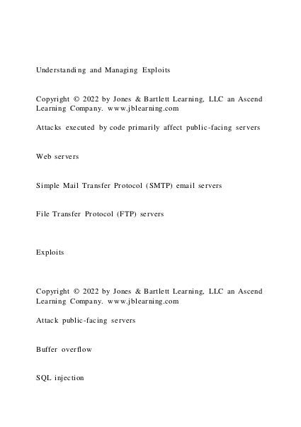 Chapter 2managing Risk Threats Vulnerabilities And Exploits Pdf