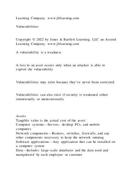 Chapter 2managing Risk Threats Vulnerabilities And Exploits Pdf