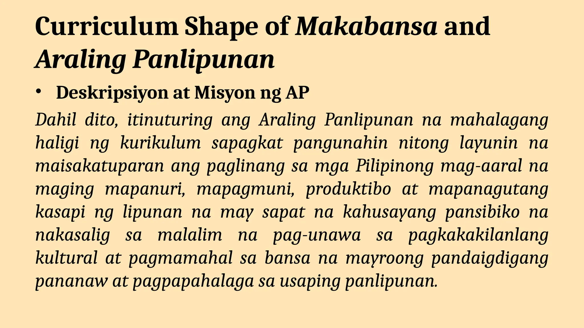 MATATAG Curriculum Framework for Social Studies | PPTX