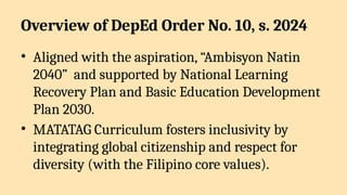MATATAG Curriculum Framework for Social Studies | PPTX
