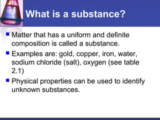 Chapter 2 matter and change | PPT | Chemistry | Science
