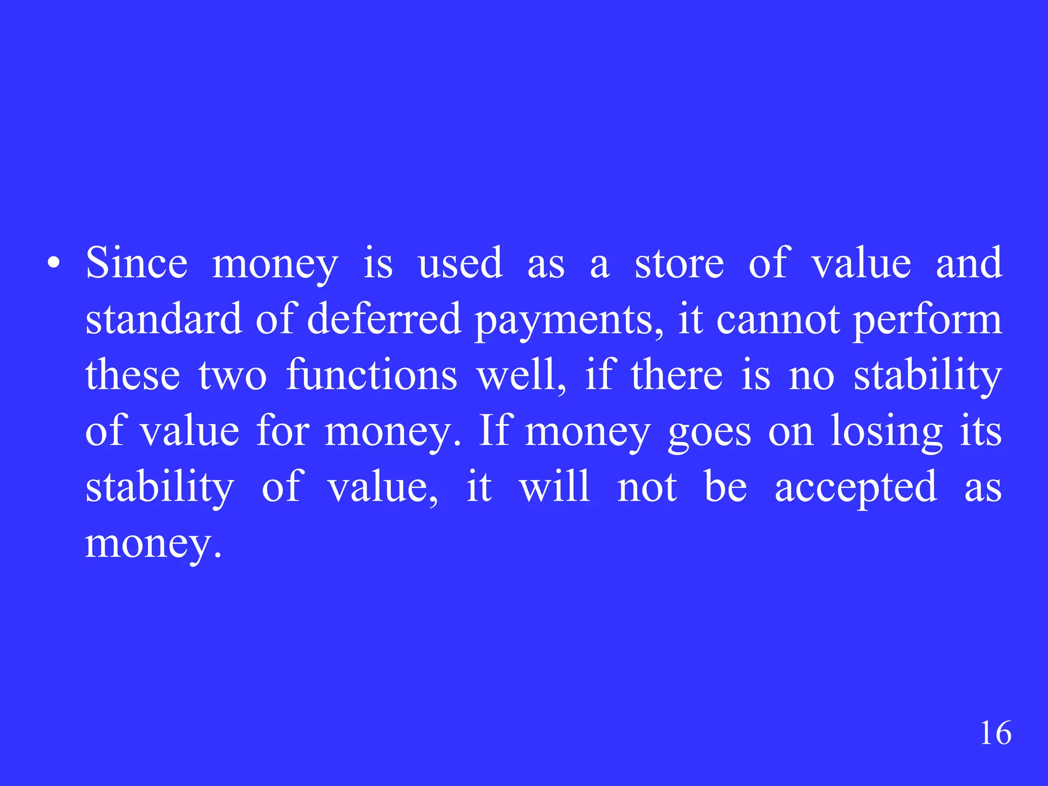 The role of money in the Macro Economy | PPT