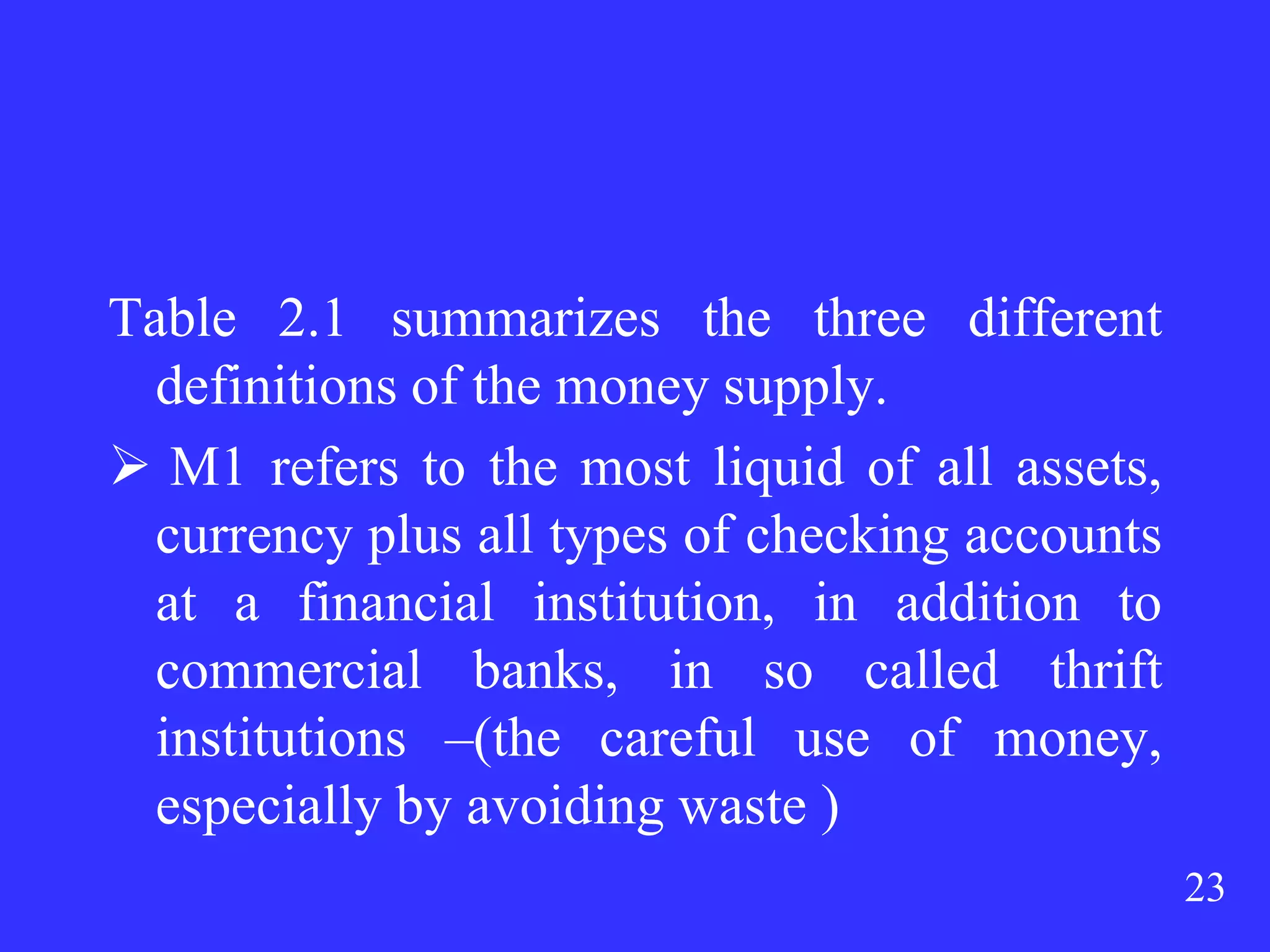 The role of money in the Macro Economy | PPT