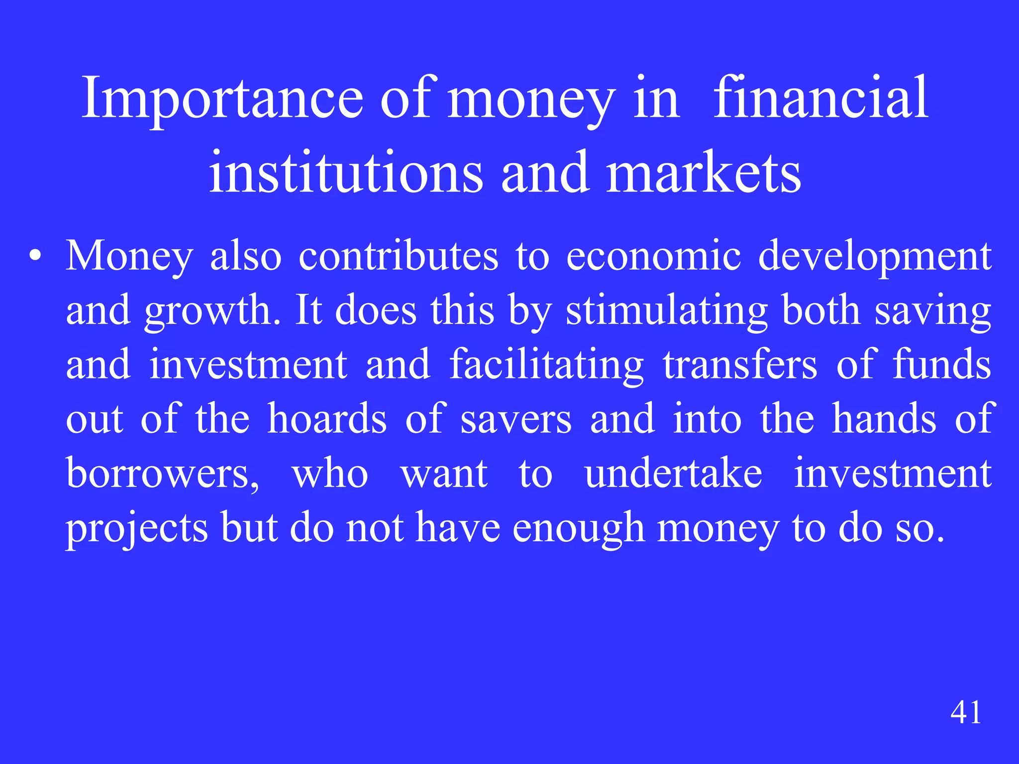 The role of money in the Macro Economy | PPT | Currencies | Economy