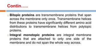 Chapter 2 Membrane proteins and movement accross the cell membrane ...
