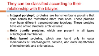 Chapter 2 Membrane proteins and movement accross the cell membrane ...