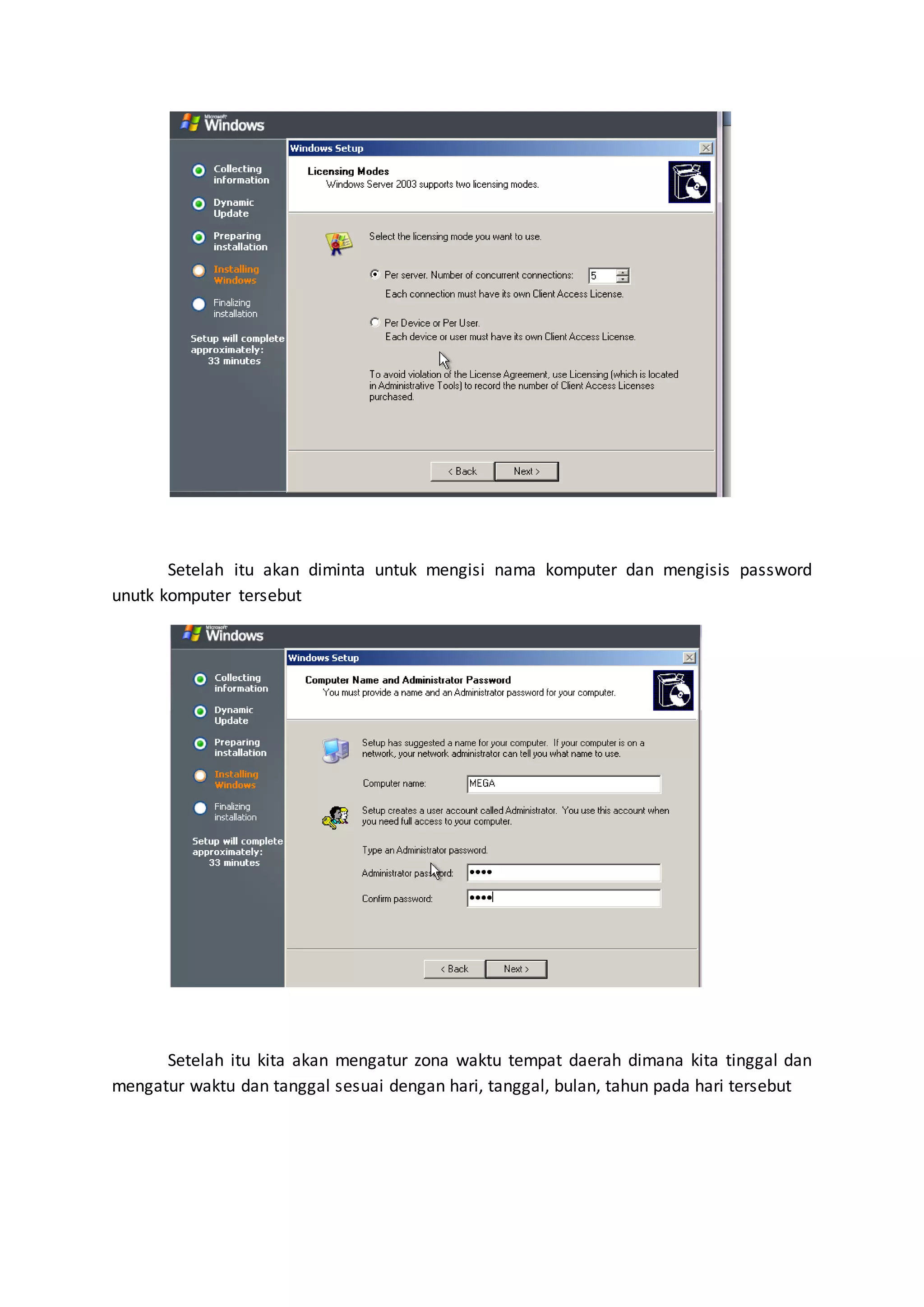 Chapter 2 menginstall windows server 2003 (autosaved) | PDF