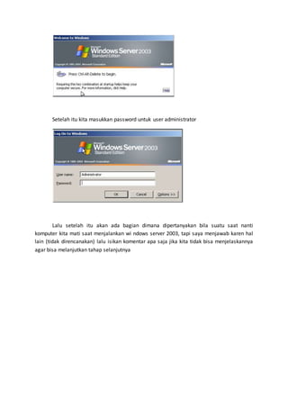 Chapter 2 menginstall windows server 2003 (autosaved) | PDF