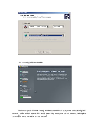 Chapter 2 menginstall windows server 2003 (autosaved) | PDF