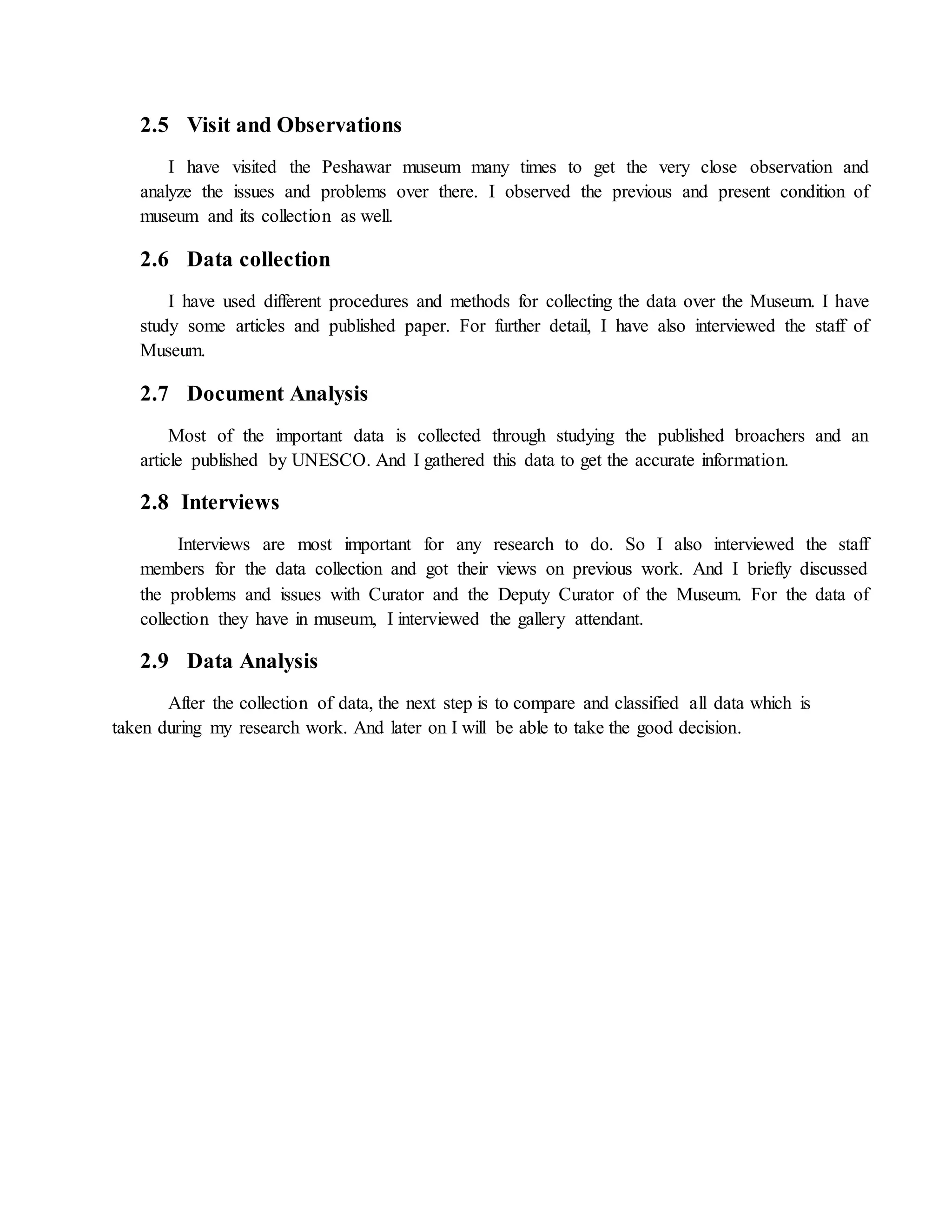 Chapter 2 methodology | DOCX | Museums & Galleries | Attractions