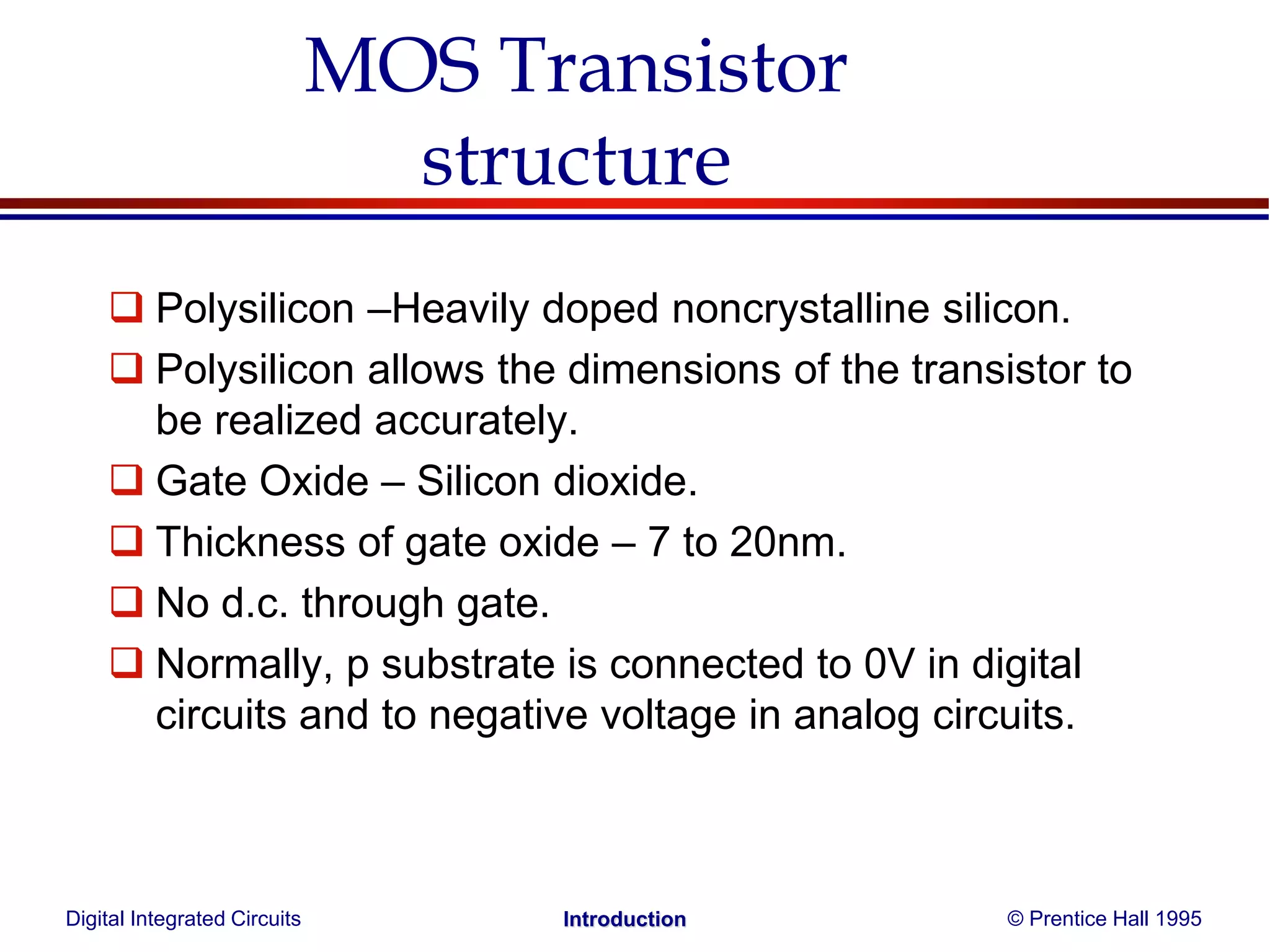 mos transistor | PPTX