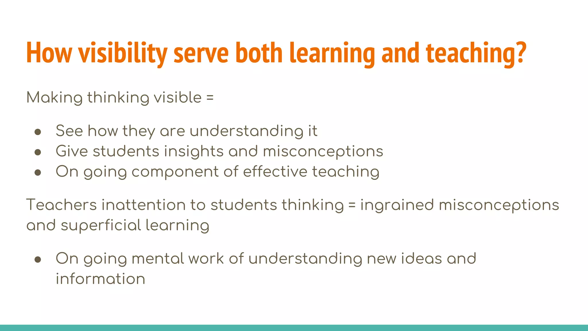 Making Thinking Visible Chapter 2 | PPTX