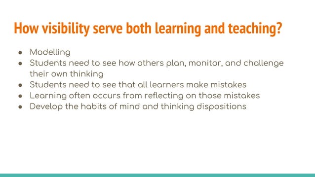 Making Thinking Visible Chapter 2 | PPT