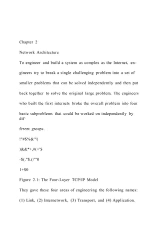 Chapter 2Network ArchitectureTo engineer and build a s | PDF
