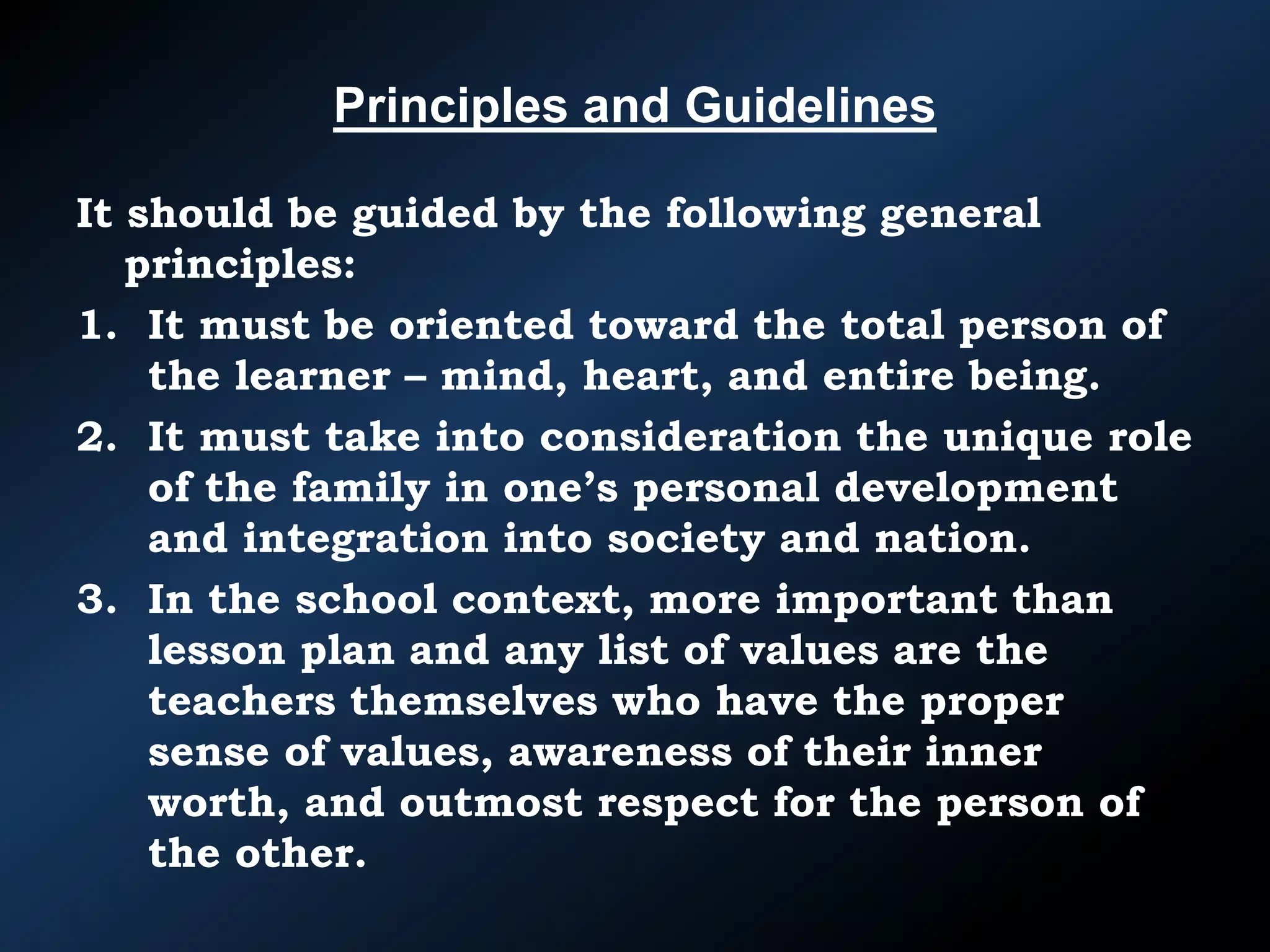 The DECS Values Education Framework | PPTX