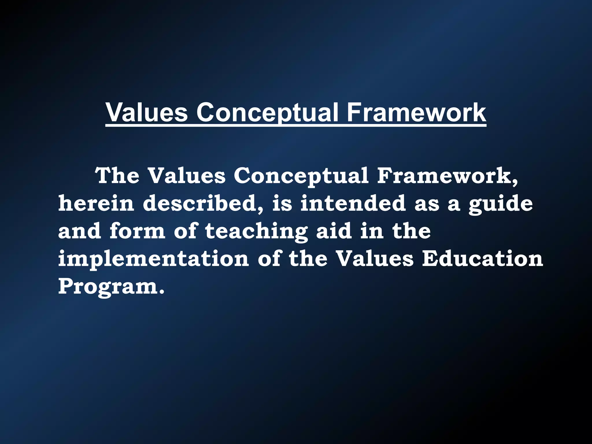 The DECS Values Education Framework | PPTX