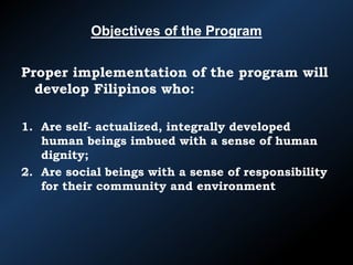 The DECS Values Education Framework | PPTX