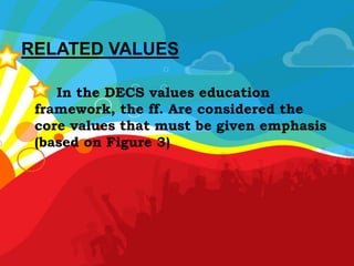 The DECS Values Education Framework | PPTX