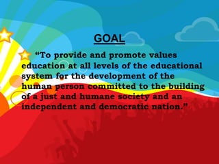 The DECS Values Education Framework | PPTX