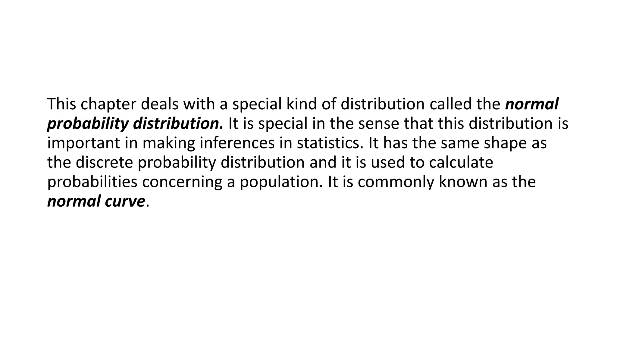 Chapter 2 normal distribution grade 11 ppt | PPTX
