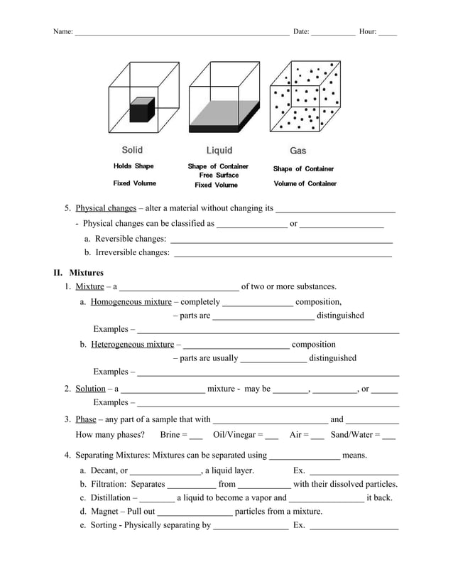 Chapter 2 Notes - Student Handout | DOC