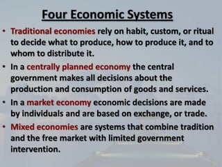 Chapter 2 Notes Economic Systems | PDF