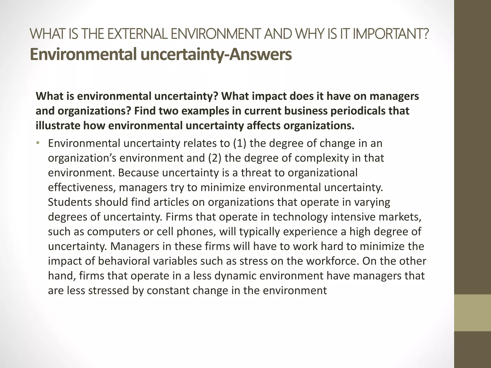 Chapter 2 : Management And Organizational Environment | PPTX