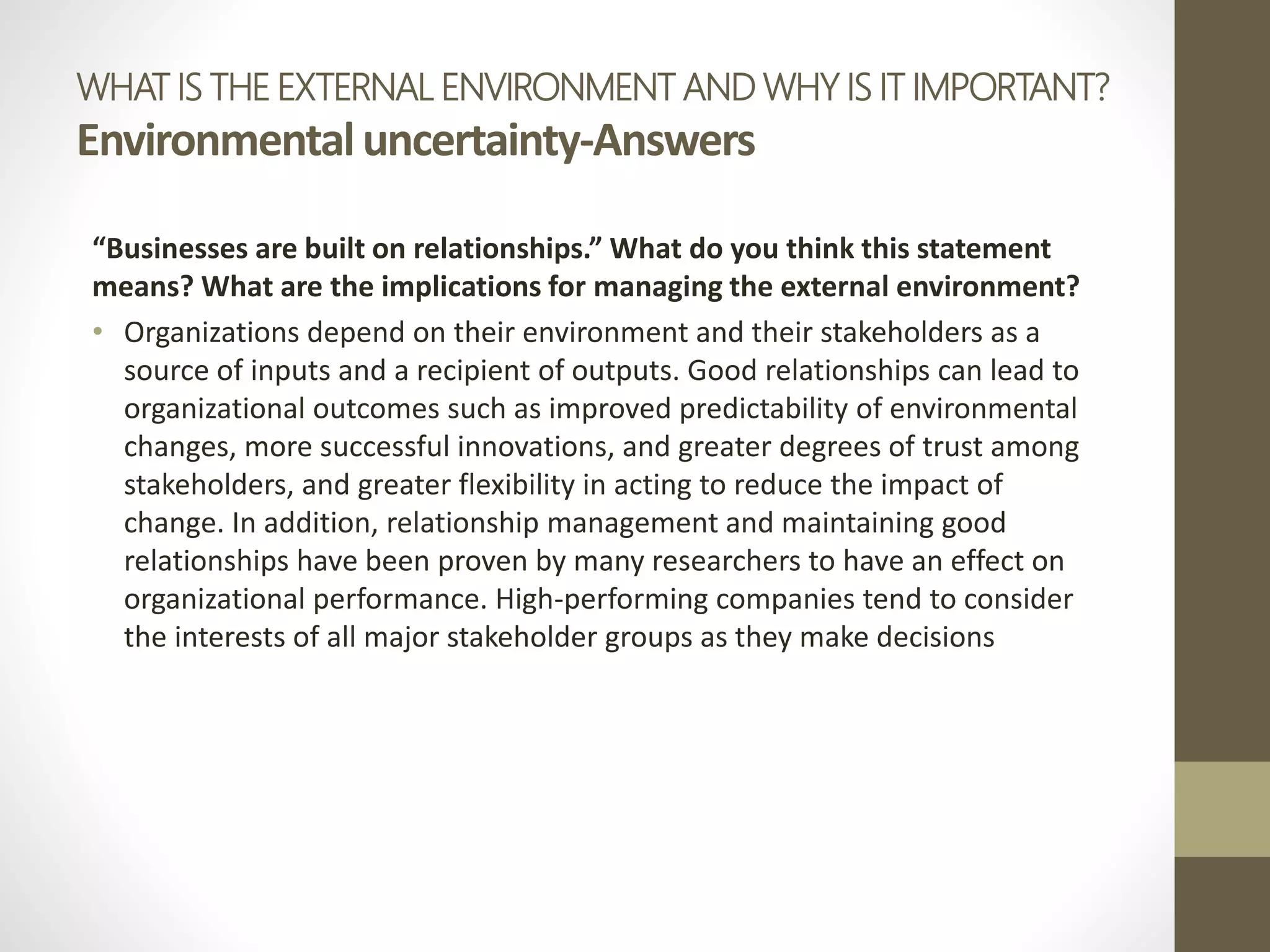Chapter 2 : Management And Organizational Environment | PPTX