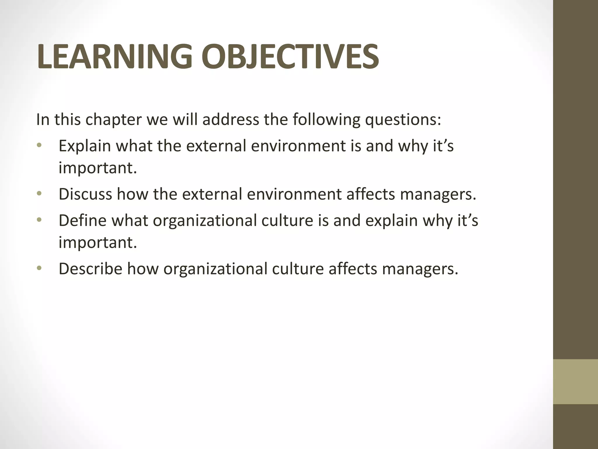 Chapter 2 : Management And Organizational Environment | PPTX
