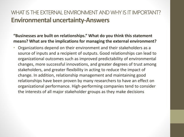 Chapter 2 : Management And Organizational Environment | PPTX