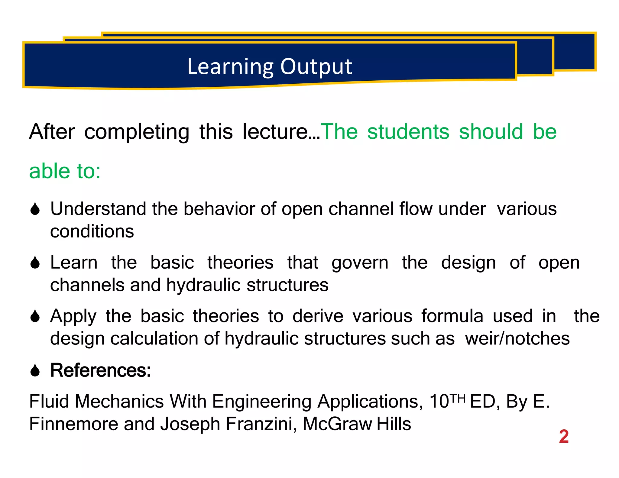 Open channel Flow | PPTX